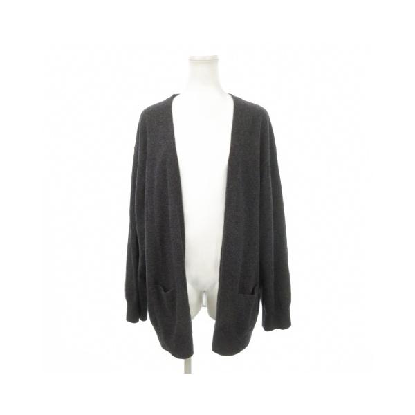 スピック&amp;スパン Spick&amp;Span カーディガン ウール 黒 ブラック ダークグレー ノーカラー 長袖 パッチポケット /MN7 ■GY58 レディース【ブランド】スピック&amp;スパン Spick&amp;Span【...