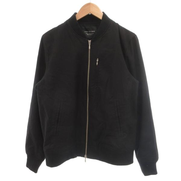 ナノユニバース nano universe 美品 ブルゾン ウール L 黒 ブラック 長袖 リブ襟 ジッパーポケット 668-9212001 /SJ ■GY58 メンズ【ブランド】ナノユニバース nano universe【表記サイズ】L【...