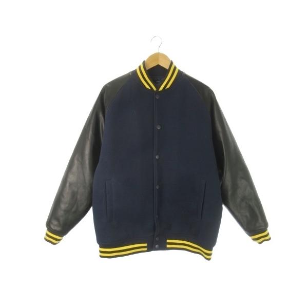 アーバンリサーチ URBAN RESEARCH ITEMS スタジャン ジャンパー ブルゾン 切替 合成皮革 ライン M 紺 ネイビー /CK3 ■GY60 メンズ【ブランド】アーバンリサーチ URBAN RESEARCH【表記サイズ】M【...