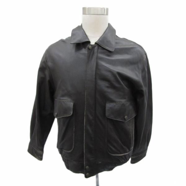 ストラスコナー STRATH CONAR ラムレザーブルゾンジャケット ミドル丈 M ダークブラウン 853204 /SM49 ■GY58 メンズ【表記サイズ】M【実寸サイズ】肩幅：50cm　身幅：57cm　袖丈：55cm　着丈：70cm　...