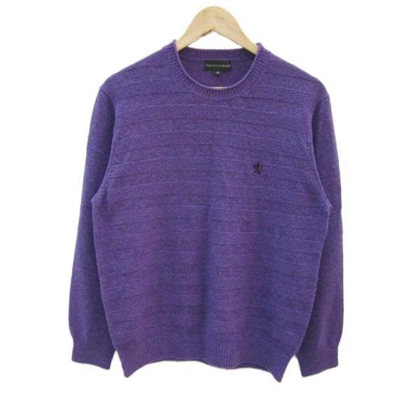 ザ スコッチ ハウス The Scotch House ニット セーター 長袖 ラウンドネック M 紫 パープル ボーダー柄 ロゴ刺繍 /MA9 ■GY59 メンズ【ブランド】ザ スコッチ ハウス The Scotch House【表記サイ...