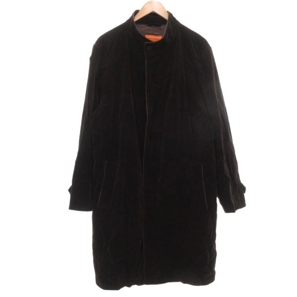 ウィルクス・バシュフォード Wilkes Bashford コート LL ブラウン系 スタンドカラー 長袖 スラッシュポケット /ML ■GY59 メンズ【表記サイズ】LL【実寸サイズ】肩幅：48cm　身幅：60cm　袖丈：62cm　着丈：...