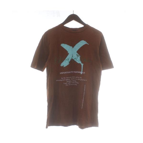 ハイダーアッカーマン Haider Ackermann Tシャツ カットソー 半袖 クルーネック プリント XS 茶色 ブラウン /XZ ■GY57 レディース【ブランド】ハイダーアッカーマン Haider Ackermann【表記サイズ】...