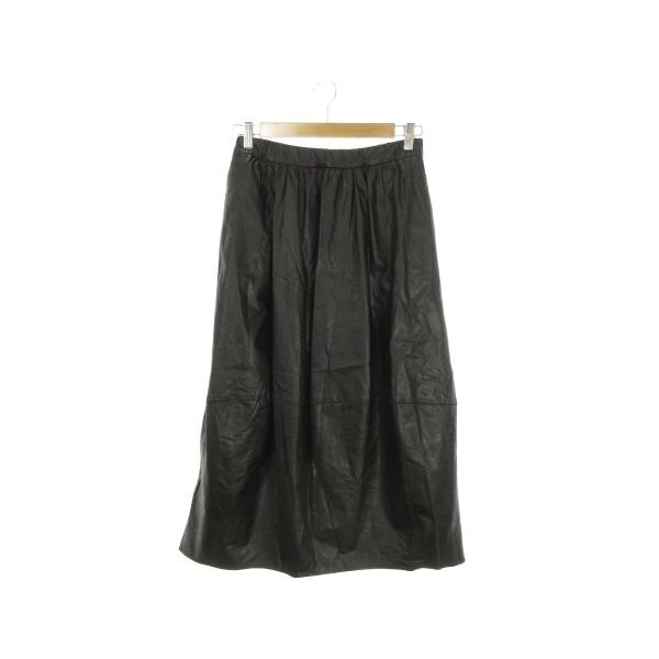 トゥモローランド TOMORROWLAND フレアスカート フェイクレザー ロング 36 黒 ブラック /MN7 ■GY60 レディース【ブランド】トゥモローランド TOMORROWLAND【表記サイズ】36【実寸サイズ】ウエスト：64〜c...