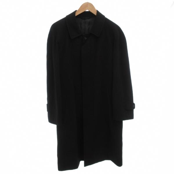 ヴァレンティノ ルディ Valentino Rudy ステンカラーコート カシミヤ 94A6 黒 ブラック ロング /FF ■GY60 メンズ【表記サイズ】94A6【実寸サイズ】身幅：57cm　着丈：105cm　ゆき丈：83cm　　【素材】...