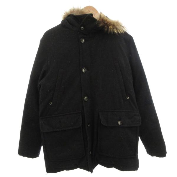 ジャーナルスタンダード JOURNAL STANDARD ダウンコート ラクーンファー フード ひざ丈 L 黒 ブラック /FF ■GY60 レディース【ブランド】ジャーナルスタンダード JOURNAL STANDARD【表記サイズ】L【実...