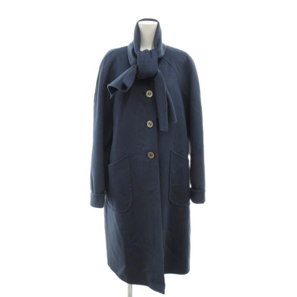 Fresco Vesti 美品 ヴィンテージ コート カシミヤ イタリア製 42 ブルー系 /UO ■GY60 レディース【表記サイズ】42【実寸サイズ】身幅：55cm　着丈：100cm　ゆき丈：80cm　　【素材】カシミヤ【色】ブルー系【...