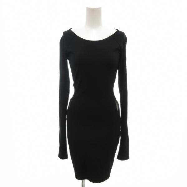 Elizabeth and James 美品 ワンピース ミニ丈 ウール XS 黒 ブラック シースルー 長袖 /NL ■GY59 レディース【表記サイズ】XS【実寸サイズ】身幅：34cm　着丈：85cm　ゆき丈：80cm　　【素材】表地 ...
