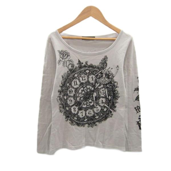 アルゴンキン ALGONQUINS カットソー Tシャツ 長袖 ラウンドネック プリント ベージュ /SY16 ■GY58 レディース【ブランド】アルゴンキン ALGONQUINS【表記サイズ】サイズ表記なし【実寸サイズ】肩幅：38cm　身...