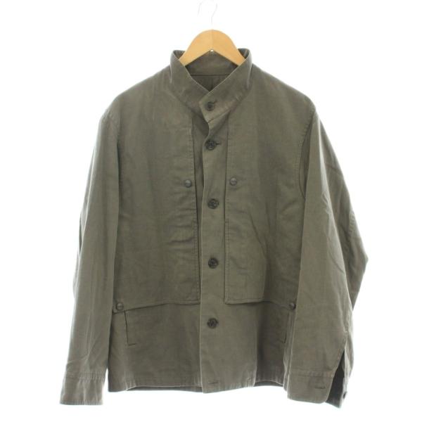 エレメント オブ シンプルライフ ELEMENT OF SIMPLE LIFE スタンドカラーワークジャケット ミリタリー L グレー /LP ■GY58 メンズ【表記サイズ】L【実寸サイズ】肩幅：45cm　身幅：60cm　袖丈：60cm　...