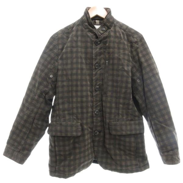 美品 SIMPLE LIFE コート ジャケット 上着 L ブラウン チェック柄 /RG ■GY59 メンズ【表記サイズ】L【実寸サイズ】肩幅：45cm　身幅：52cm　袖丈：59cm　着丈：76cm　　【素材】表地 　本体 綿 ナイロン　...