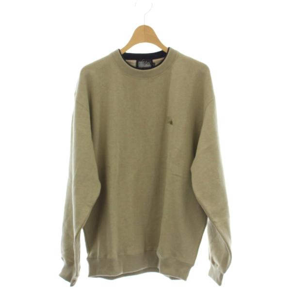 未使用品 ファーストダウン FIRST DOWN スウェットトレーナー L カーキ 無地 クルーネック 長袖 /LP ■GY58 メンズ【ブランド】ファーストダウン FIRST DOWN【表記サイズ】L【実寸サイズ】肩幅：52cm　身幅：5...