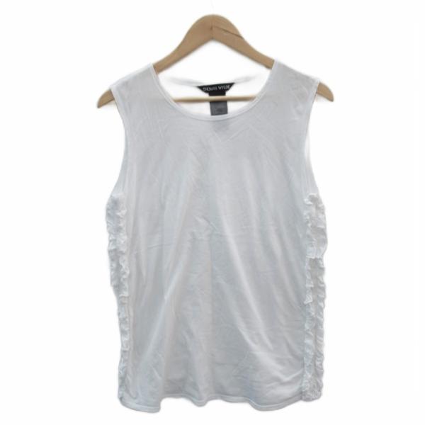 トーマスワイルド THOMAS WYLDE カットソー ノースリーブ XS 白 ホワイト ラウンドネック フリル装飾 /SY16 ■GY58 レディース【ブランド】トーマスワイルド THOMAS WYLDE【表記サイズ】XS【実寸サイズ】身...