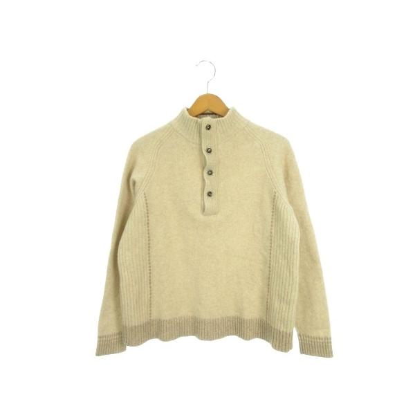 ジョセフアブード JOSEPH ABBOUD セーター ウール L ベージュ 長袖 スタンドカラー ハーフボタンデザイン /AH9 ■GY58 レディース【ブランド】ジョセフアブード JOSEPH ABBOUD【表記サイズ】L【実寸サイズ】...