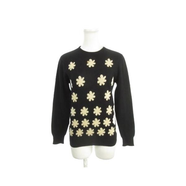 プリングル Pringle ヴィンテージ スコットランド製 ニット セーター クルーネック 長袖 ウール 花柄 黒 ブラック レディース【ブランド】プリングル Pringle【表記サイズ】サイズ表記なし(実寸サイズをご覧ください)【実寸サイ...