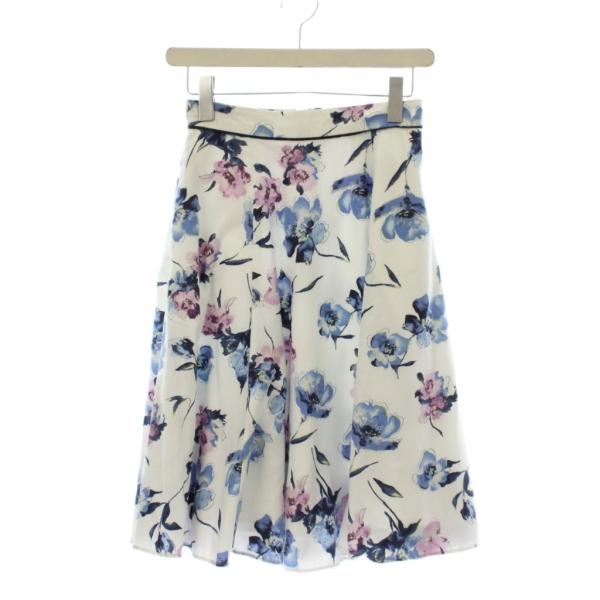 アプワイザーリッシェ Apuweiser-riche フレアスカート ひざ丈 S 白 ホワイト 水色 ライトブルー 紫 パープル 花柄 /LP ■GY58【ブランド】アプワイザーリッシェ Apuweiser-riche【表記サイズ】1【実寸...