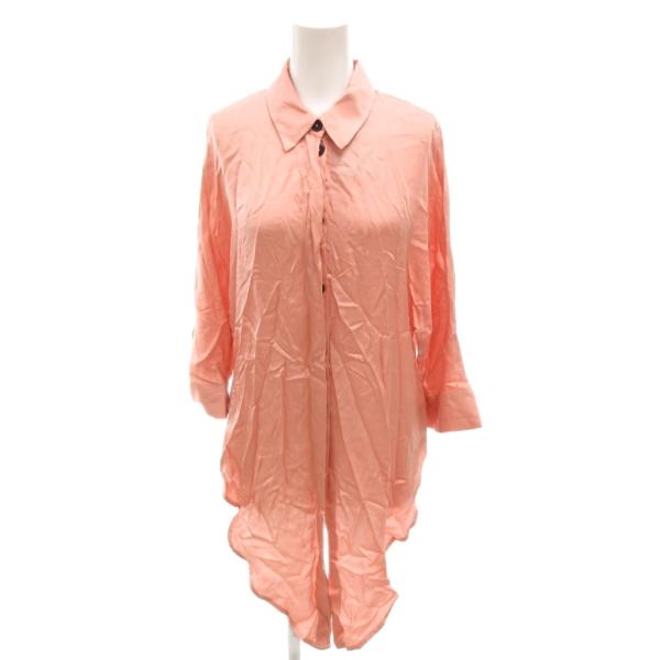 美品 sarah pacini シャツ 1 ピンク  レギュラーカラー 長袖 20213-001 /HW ■GY59 レディース【表記サイズ】1【実寸サイズ】身幅：47cm　着丈：64cm　ゆき丈：62cm　　【素材】レーヨン【色】ピンク【...