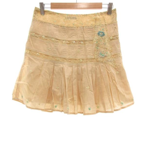 コンパ二アイタリアーナ COMPAGNIA ITALIANA スカート 38 ベージュ プリーツ ミニ丈 装飾デザイン /KB ■GY59 レディース【ブランド】コンパ二アイタリアーナ COMPAGNIA ITALIANA【表記サイズ】38...