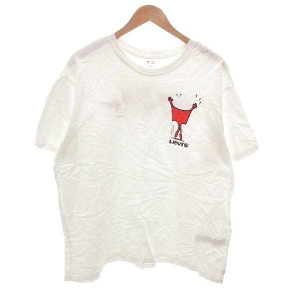 リーバイス Levi's 美品 Tシャツ カットソー XL 白 ホワイト グラフィックプリント ラウンドネック 半袖 PC9-87373-0102 /HW ■GY58 メンズ【ブランド】リーバイス Levi's【表記サイズ】XL【実寸サイズ...