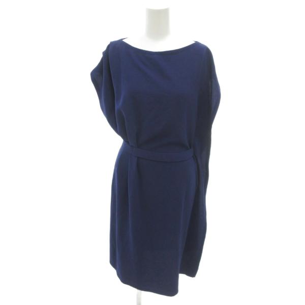 キャシャレル cacharel ワンピース 36 紫 パープル ボートネック 半袖  ひざ丈 ベルト付き CHA04243432 /HW ■GY58 レディース【ブランド】キャシャレル cacharel【表記サイズ】36【実寸サイズ】肩幅：...