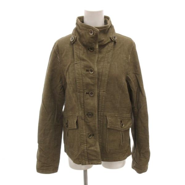 美品 GIANNI LO GIUDICE ジャケット 42 ベージュ  スタンドカラー 長袖 NGLDAL-21280 /HW ■GY58 レディース【表記サイズ】42【実寸サイズ】肩幅：38cm　身幅：46cm　袖丈：59cm　着丈：55...