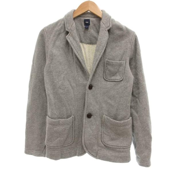 ギャップ GAP スウェット テーラードジャケット 裏毛 S グレー系 パッチポケット /UO ■GY60 メンズ【ブランド】ギャップ GAP【表記サイズ】S【実寸サイズ】肩幅：42cm　身幅：49cm　袖丈：60cm　着丈：62cm　　【...