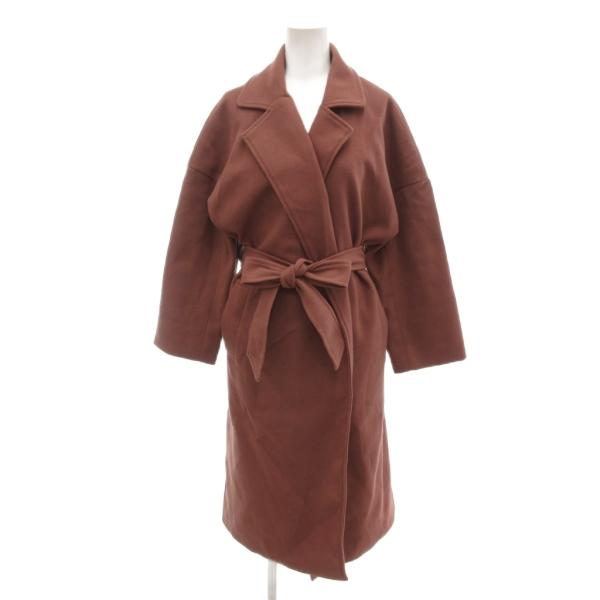 未使用品 シェトワ Chez toi タグ付き コート F ピンク 長袖 テーラードカラー ベルト付き ロング丈 /NU ■GY58 レディース【ブランド】シェトワ Chez toi【表記サイズ】F【実寸サイズ】身幅：55cm　着丈：100...