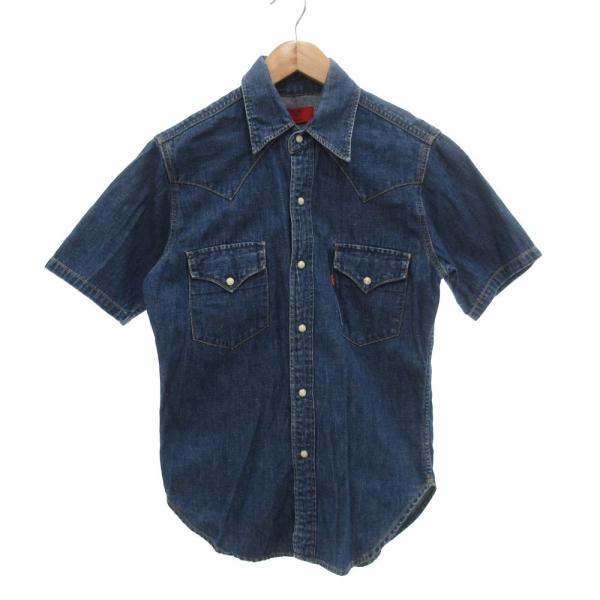 リーバイス レッドタブ Levi's RED TAB デニムシャツ S インディゴブルー 半袖 ウエスタンヨーク フラップポケット /NU ■GY58 メンズ【ブランド】リーバイス レッドタブ Levi's RED TAB【表記サイズ】S【...