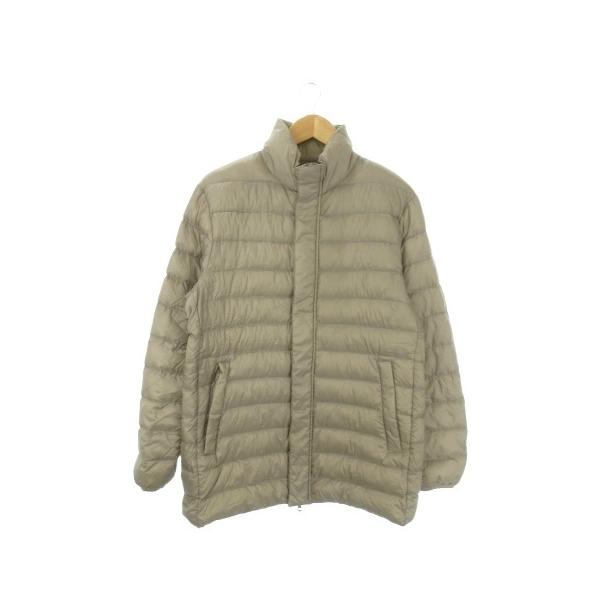 ユニクロ UNIQLO ダウンジャケット L グレージュ 無地 スタンドカラー 長袖 /AO11 ■GY61 メンズ【ブランド】ユニクロ UNIQLO【表記サイズ】L【実寸サイズ】肩幅：47cm　身幅：56cm　袖丈：66cm　着丈：75c...