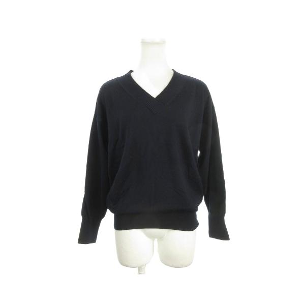 23区 オンワード樫山 Botto Giuseppe Vネックセーター ウール 44 黒 ブラック 長袖 リブ編み /AH21 ■GY61 レディース【ブランド】23区 オンワード樫山【表記サイズ】44【実寸サイズ】身幅：54cm　着丈：5...