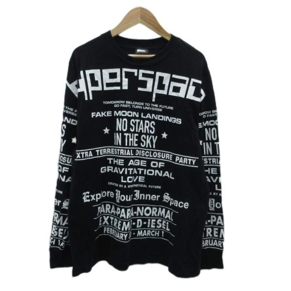 ディーゼル DIESEL Tシャツ カットソー S 黒 ブラック プリント クルーネック 長袖 /YS15 ■GY61 メンズ【ブランド】ディーゼル DIESEL【表記サイズ】S【実寸サイズ】肩幅：44cm　身幅：52cm　着丈：62cm　...