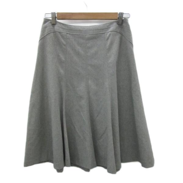 ベルナール ペリス Bernard Perris フレアスカート ミモレ丈 42 XL 大きいサイズ グレー /SM23 ■GY61 レディース【表記サイズ】42(日本表記でXL相当)【実寸サイズ】ウエスト：70cm　ヒップ：110cm　ス...