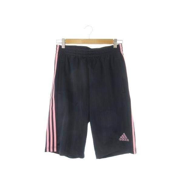 アディダス adidas CLIMA 365 ショートパンツ L 紺 ネイビー ピンク サイドライン ロゴプリント ショート丈 /CK38 ■GY58 レディース【ブランド】アディダス adidas【表記サイズ】L【実寸サイズ】ウエスト：7...