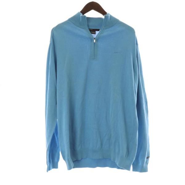 ナイキ NIKE タイガーウッズ ハーフジップセーター カットソー XL 水色 ライトブルー 長袖 縦ライン /RP ■GY58 メンズ【ブランド】ナイキ NIKE【表記サイズ】XL【実寸サイズ】肩幅：46cm　身幅：54cm　着丈：63....