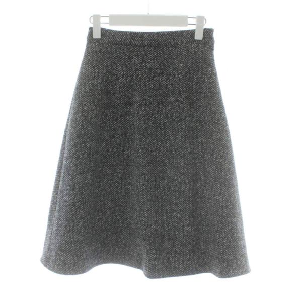 マルジニエボーテ Margini e vuote スカート 1 黒 ブラック 織り柄 Aライン ミディ丈 /PP ■GY58 レディース【表記サイズ】1【実寸サイズ】ウエスト：約60cm　ヒップ：約84cm　スカート丈：約61cm　　【素材...