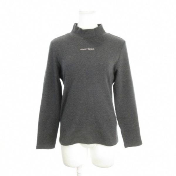 クレージュ courreges カットソー ウール混 38 グレー 無地 ハイネック 長袖 ストレッチ 厚手 /AH19 ■GY58 レディース【ブランド】クレージュ courreges【表記サイズ】38【実寸サイズ】肩幅：34cm　身幅：...