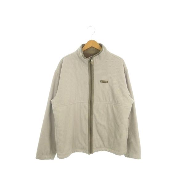 ファーストダウン FIRST DOWN アウトドアウエア フリースジャケット L ベージュ スタンドカラー 長袖 縦畝 /MN11 ■GY58 メンズ【ブランド】ファーストダウン FIRST DOWN【表記サイズ】L【実寸サイズ】肩幅：53...