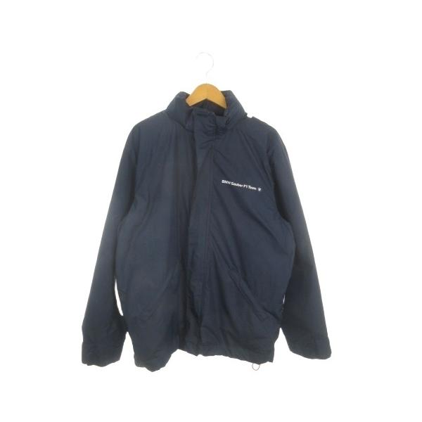 BMW Sauber F1 Team ジャケット L 紺 ネイビー スタンドカラー 長袖 ロゴプリント /MN12 ■GY58 メンズ【表記サイズ】L【実寸サイズ】肩幅：51cm　身幅：59cm　袖丈：61.5cm　着丈：73.5cm　　【...