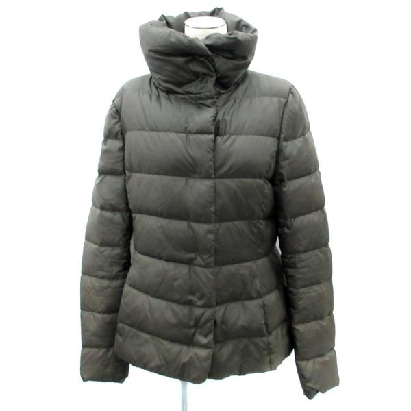 セオリー Theory ダウンジャケット スタンドカラー ショート丈 M カーキ /HO14 ■GY61 レディース【ブランド】セオリー Theory【表記サイズ】M【実寸サイズ】肩幅：38cm　身幅：49cm　着丈：64cm　袖丈：66....