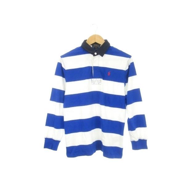ポロ ラルフローレン POLO RALPH LAUREN ポロシャツ 天竺 フライス 長袖 ポニーロゴ刺繍 ラガー ボーダー 男の子 ボーイズ L 14-16 青【ブランド】ポロ ラルフローレン POLO RALPH LAUREN【表記サイ...