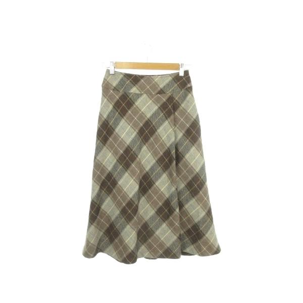 ジェラールダレル GERARD DAREL ロングスカート 7 茶 ブラウン タータンチェック柄 Aライン ミディ丈 /AH18 ■GY61 レディース【ブランド】ジェラールダレル GERARD DAREL【表記サイズ】7【実寸サイズ】ウエ...