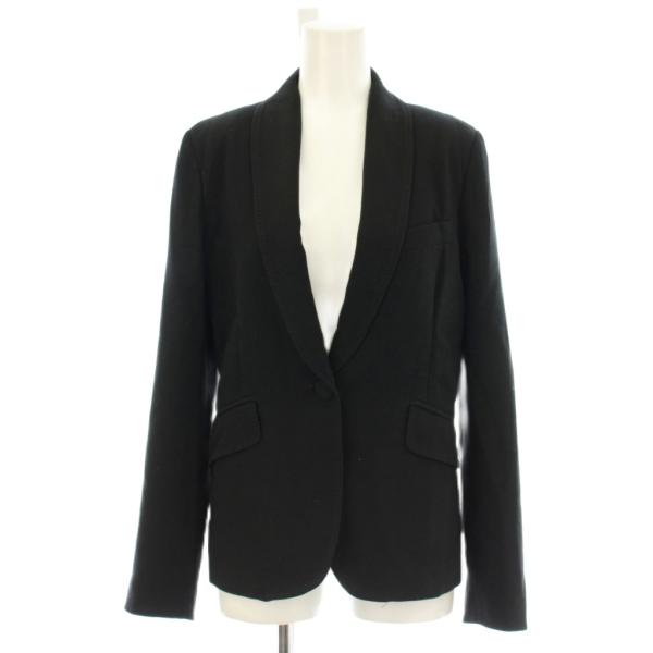 デニーローズ Denny Rose テーラードジャケット 上着 L 黒 ブラック ショールカラー 長袖 シングルブレスト /LP ■GY61 レディース【表記サイズ】44【実寸サイズ】肩幅：38cm　身幅：42cm　袖丈：60cm　着丈：6...