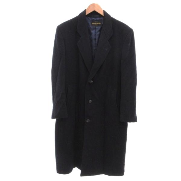 ピエールカルダン Pierre Cardin チェスターコート カシミヤ混 ロング丈 94A6 紺 ネイビー 4-386310-11 /YJ ■GY61 メンズ【ブランド】ピエールカルダン Pierre Cardin【表記サイズ】94A6【...