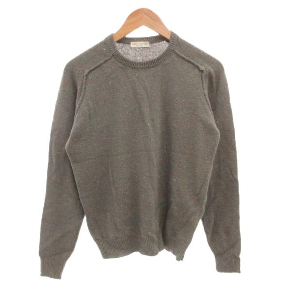 ロベルトコリーナ ROBERTO COLLINA ネップ ニット セーター クルーネック 総柄 長袖 46 グレー /FF ■GY61 【ブランド】ロベルトコリーナ ROBERTO COLLINA【表記サイズ】46【実寸サイズ】肩幅：47c...