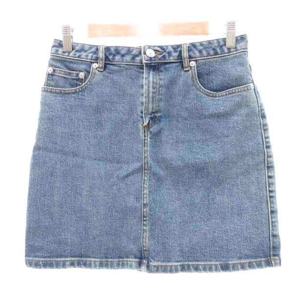 アーペーセー A.P.C. 美品 デニムスカート タイト 36 インディゴブルー ミニ丈 /NL ■GY61 レディース【ブランド】アーペーセー A.P.C.【表記サイズ】36【実寸サイズ】ウエスト：72cm　ヒップ：86cm　スカート丈：...