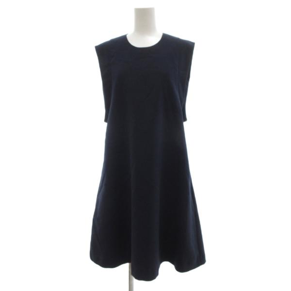 エポカ EPOCA THE SHOP &amp; VOUS ETES ワンピース 38 ノースリーブ ひざ丈 紺 ネイビー /AE ■GY61 レディース【ブランド】エポカ EPOCA【表記サイズ】38【実寸サイズ】身幅：41cm　着丈：8...