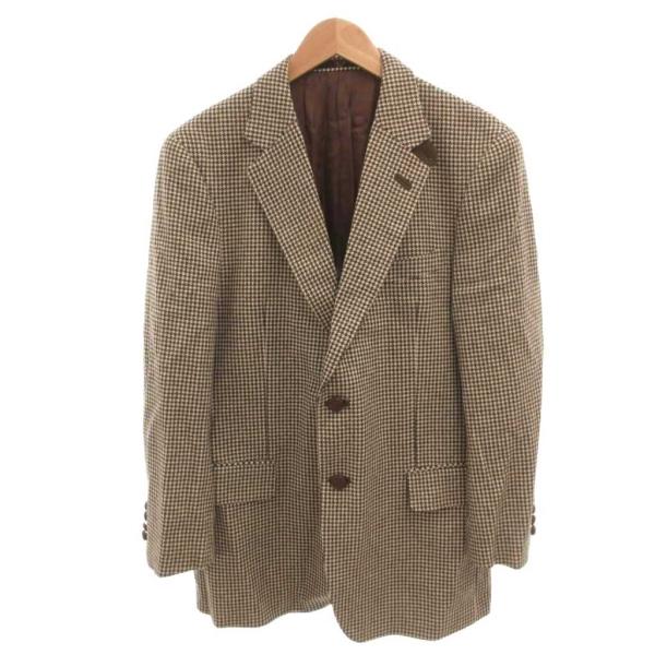 ダックス DAKS テーラードジャケット ブレザー 千鳥格子 AB6 ベージュ /FF ■GY61 メンズ【ブランド】ダックス DAKS【表記サイズ】AB6【実寸サイズ】肩幅：47cm　身幅：56cm　袖丈：58cm　着丈：75cm　　【素...