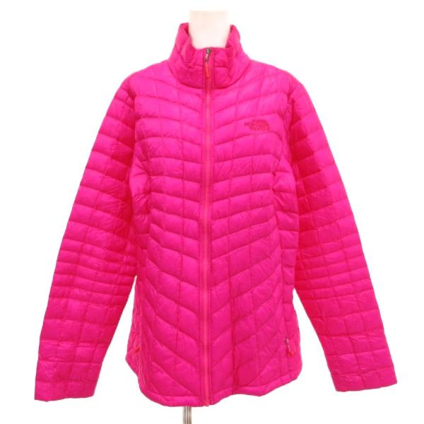 ザノースフェイス THE NORTH FACE 中綿ジャケット ブルゾン L ピンク ロゴ刺繍 スタンドカラー NF0A4M8H /JS ■GY61 レディース【ブランド】ザノースフェイス THE NORTH FACE【表記サイズ】L【実寸...