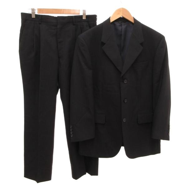 ダーバン DURBAN STUDIO BY スーツ セットアップ テーラードジャケット パンツ スラックス 13 ストライプ 黒 ブラック /JS ■GY61【ブランド】ダーバン DURBAN【表記サイズ】13【実寸サイズ】ジャケット 肩幅...