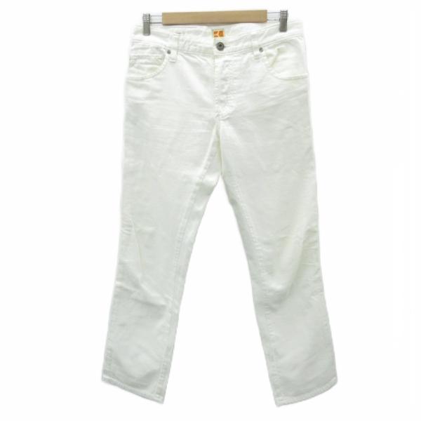 ヒューゴボス HUGO BOSS BOSS ORANGE デニムパンツ ジーンズ ストレートパンツ ロング丈 31 白 ボタンフライ /SY2 ■GY61 メンズ【ブランド】ヒューゴボス HUGO BOSS【表記サイズ】31インチ【実寸サイ...